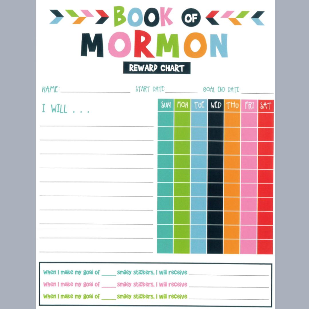 Book of Mormon Reward Chart 12 Pack – Cedar Fort Publishing & Media