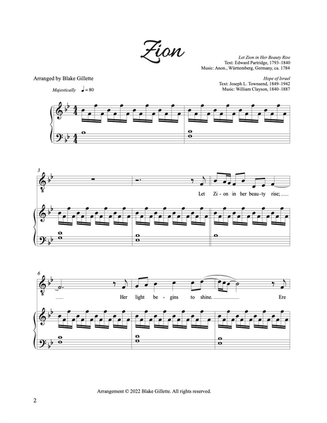 Zion - Sheet Music - Download (from "Zion" by Blake Gillette) – Cedar ...